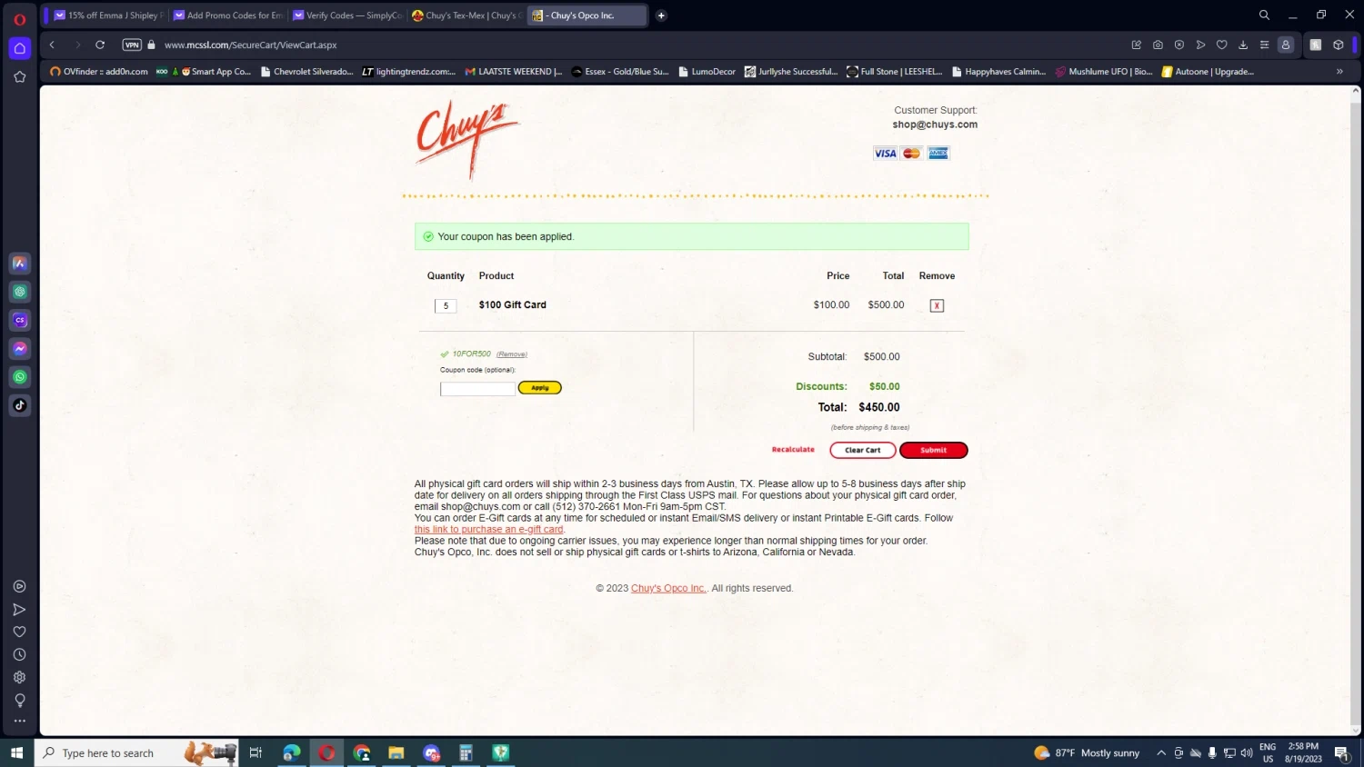 Chuy's Coupon Codes - $50 Off Coupons Jan 2025