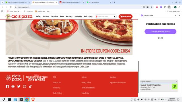 Cici's Pizza Promo Codes (1 Verified) - 25% Off Oct 2025