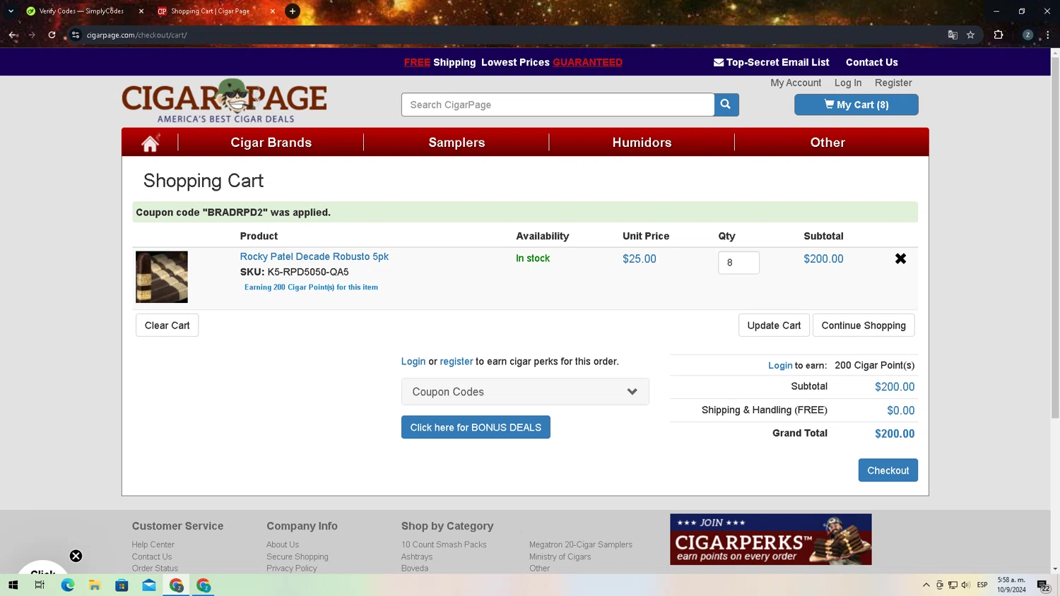 CigarPage Coupon Codes - $15 Off | September 2024
