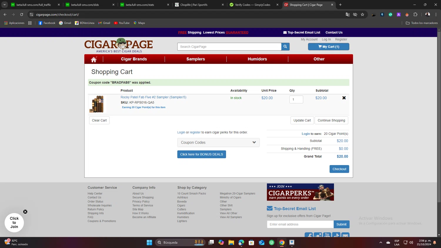 CigarPage Coupon Codes - $15 Off | November 2024