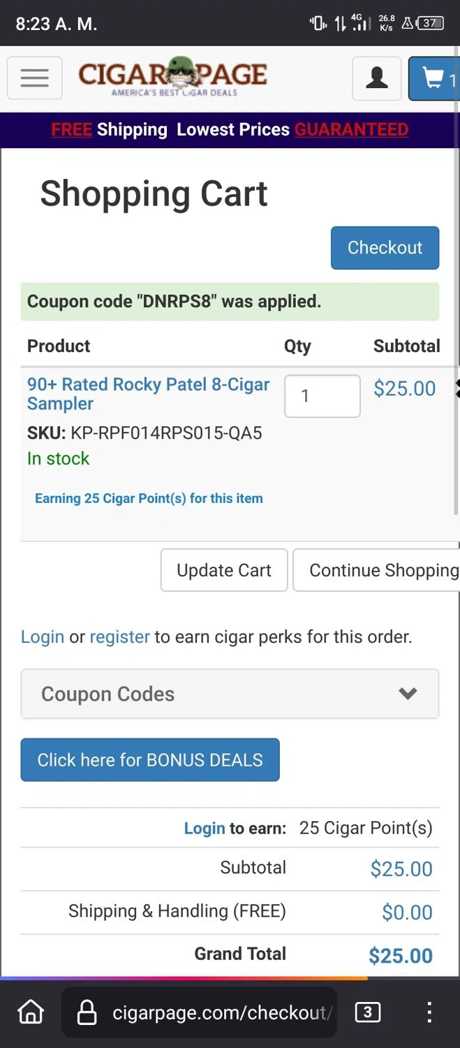 CigarPage Coupon Codes (7 Verified) - $13 Off Jan 2025