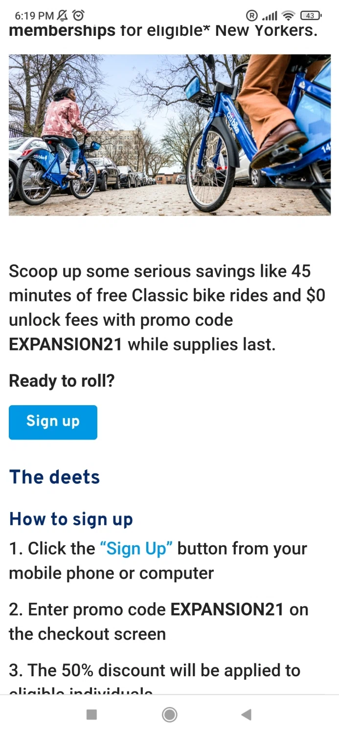 CitiBike Promo Codes - $5 Off | November 2024