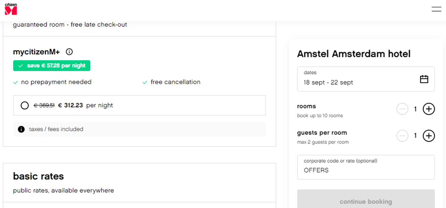 CitizenM Hotels Promo Codes - up to 6% Off | October 2024