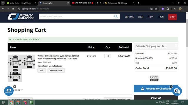 CJ Pony Parts Promo Codes - 5% Off (Verified) Jun 2025
