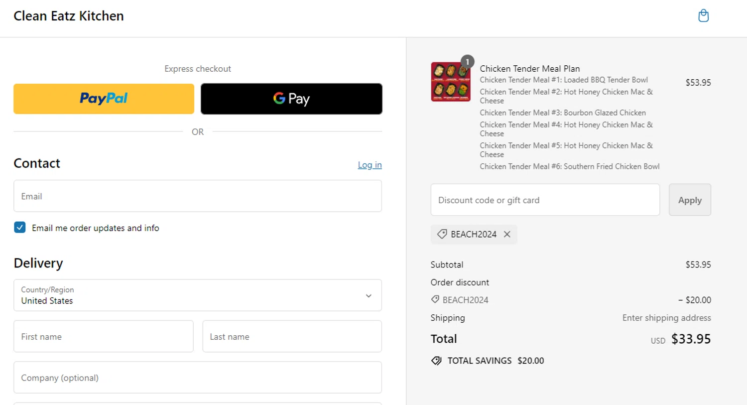 Clean Eatz Kitchen Discount Codes - $20 Off | September 2024