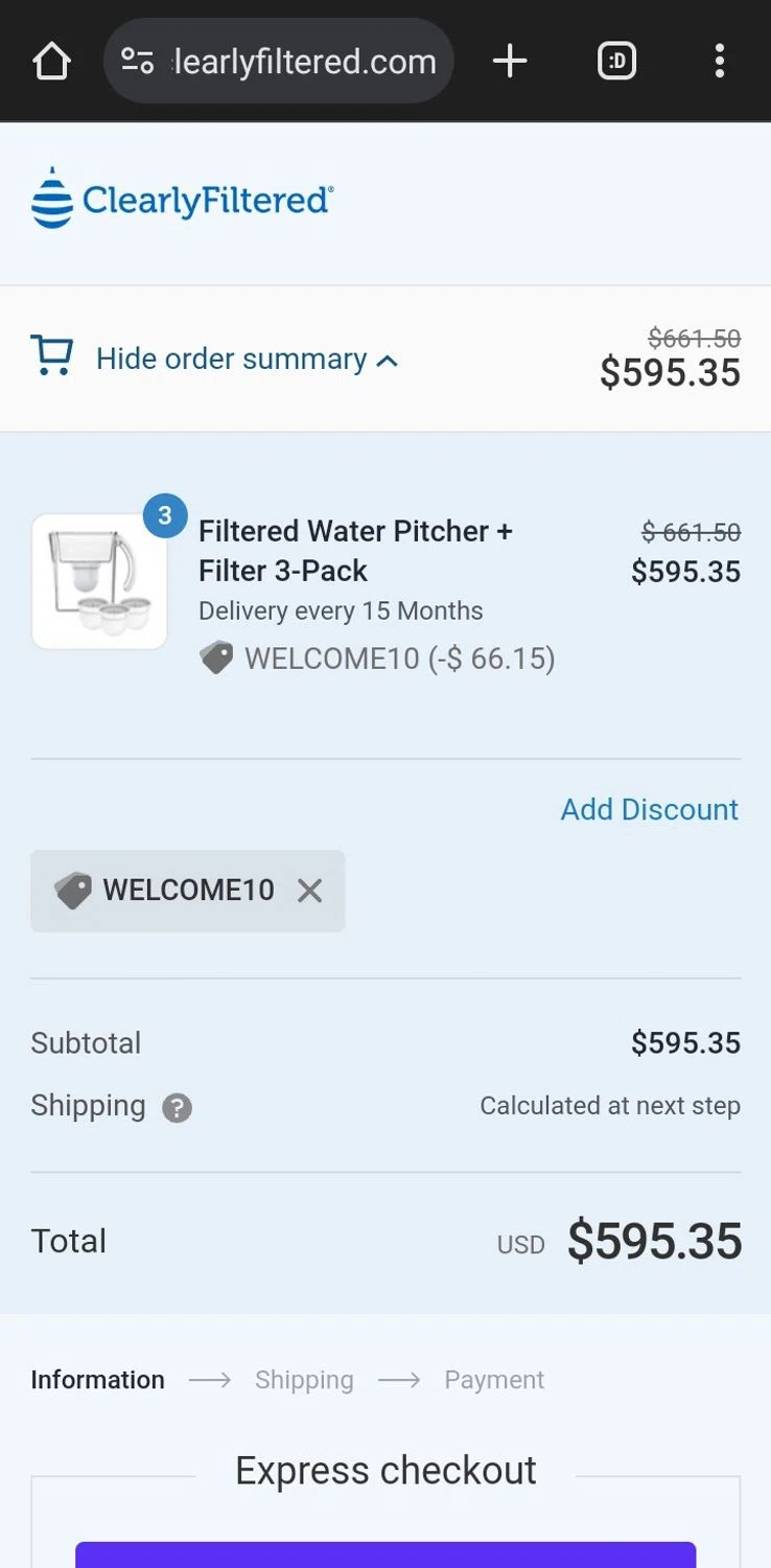 Clearly Filtered Discount Codes - 10% Off | September 2024