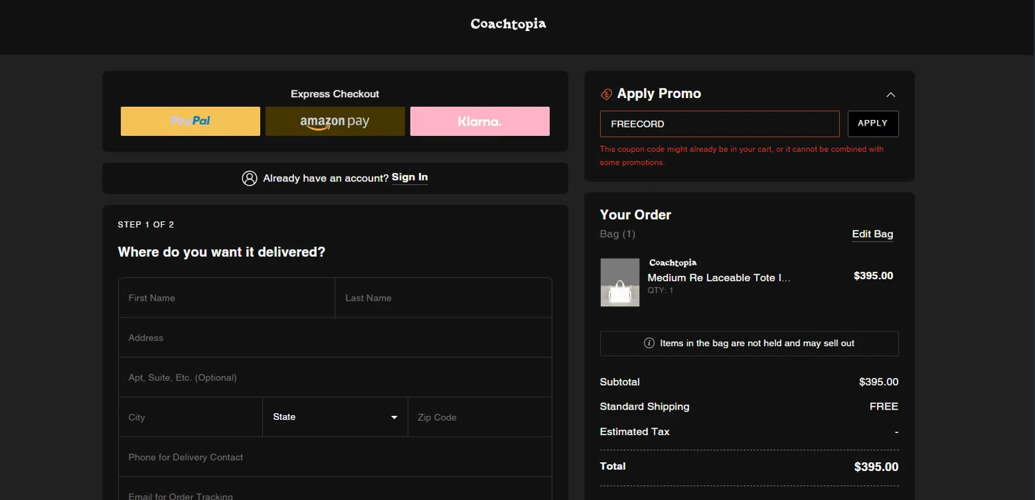 Coach Promo Codes - $20 Off | October 2024