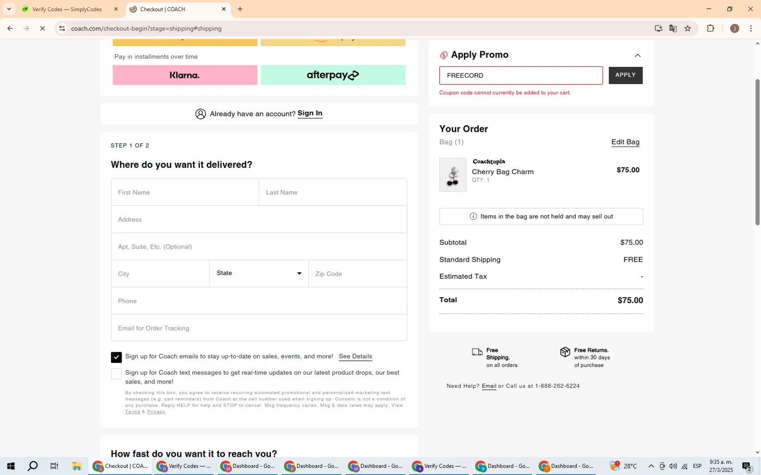 Coach Promo Codes (1 Verified) - $20 Off w/Code Oct 2025