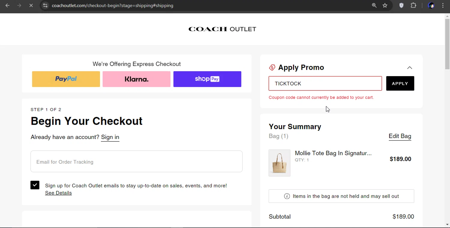 Coach Outlet Promo Codes - $20 Off | September 2024