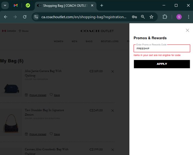 Coach Outlet Promo Codes (2 Verified) - $20 Off Apr 2025