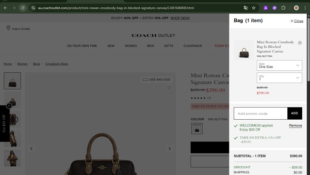 Coach Outlet Promo Codes (2 Verified) - $20 Off Aug 2025