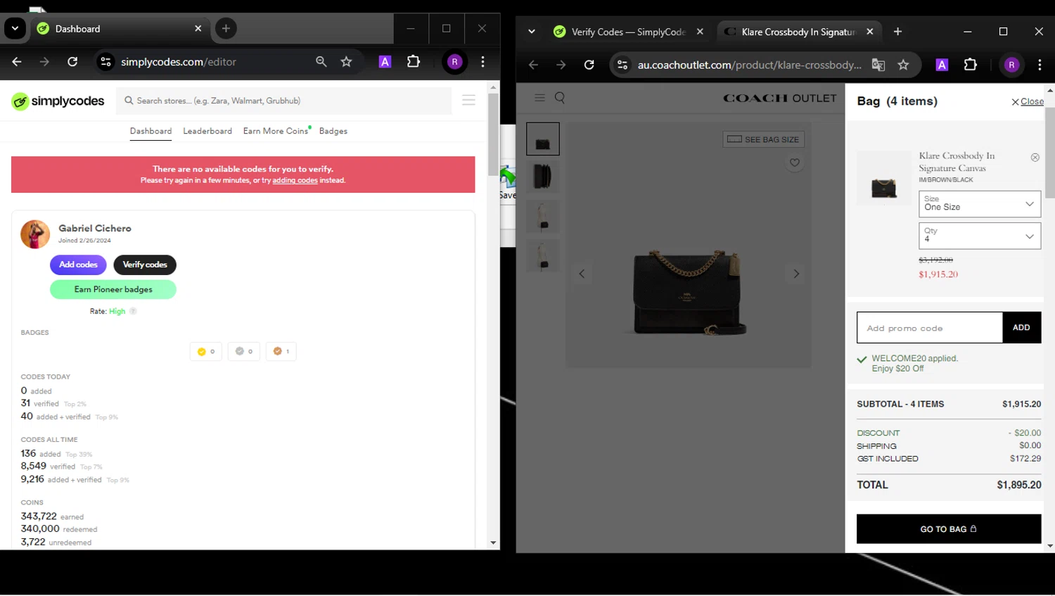 Coach Outlet Promo Codes - $20 Off | September 2024