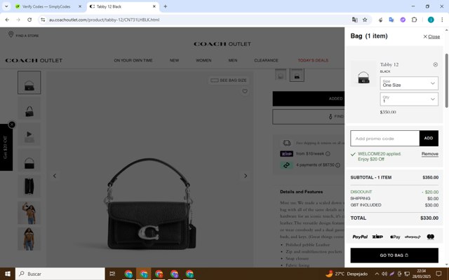 Coach Outlet Promo Codes (2 Verified) - $20 Off Apr 2025