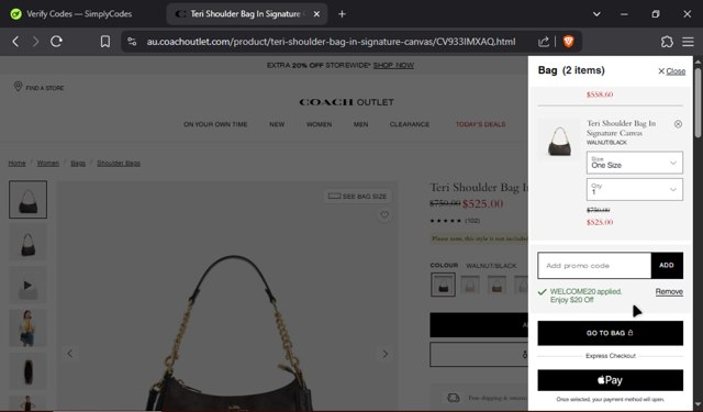 Coach Outlet Promo Codes (2 Verified) - $20 Off May 2025