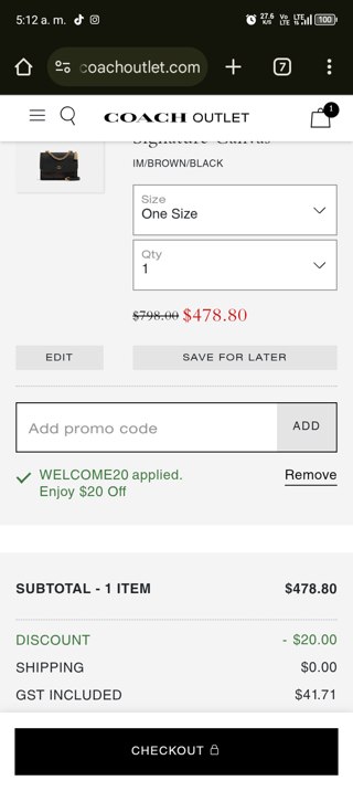 Coach Outlet Promo Codes (2 Verified) - $20 Off Apr 2025
