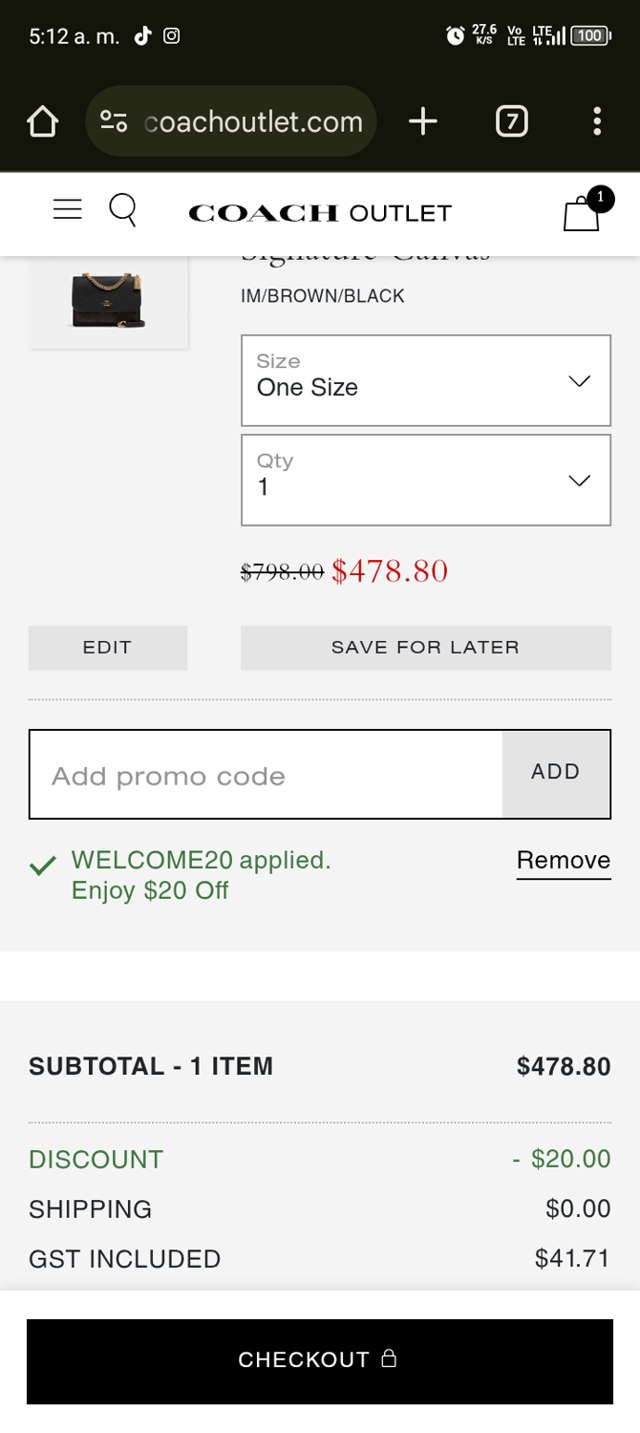 Coach Outlet Promo Codes (2 Verified) - $20 Off Apr 2025