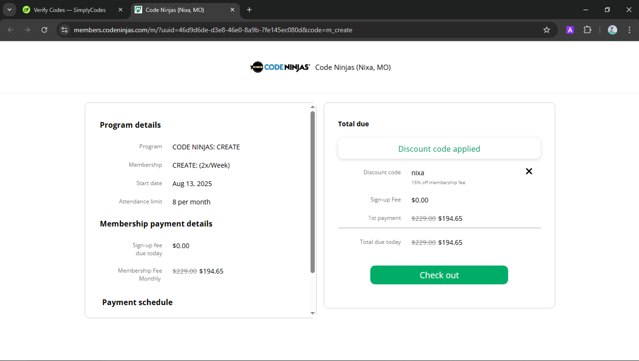 Code Ninjas Promo Codes (2 Verified) - 15% Off Sep 2025