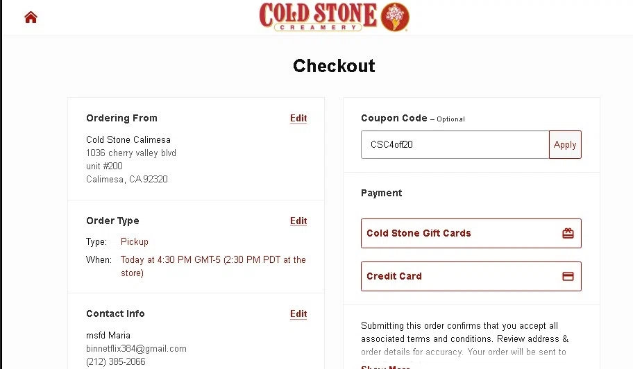Cold Stone Creamery Coupons - up to $3 Off | October 2024