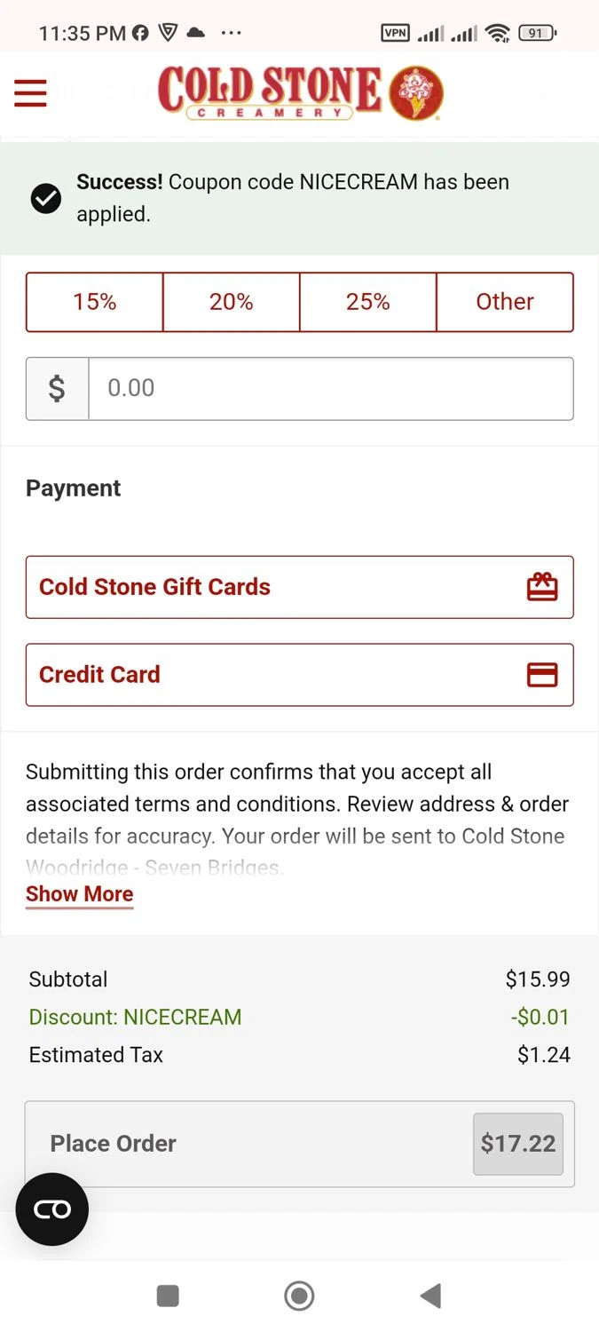 Cold Stone Creamery Coupons - 10% Off | January 2025