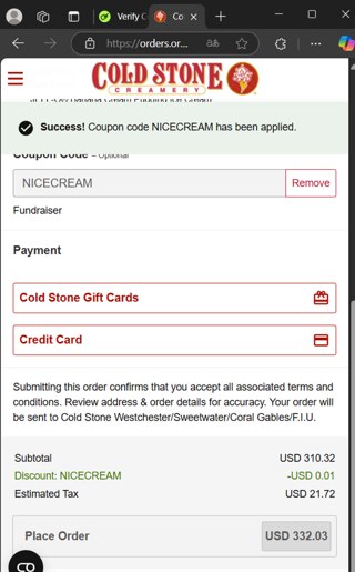 Cold Stone Creamery Promo Codes - $5 Off Coupons Jul 2025