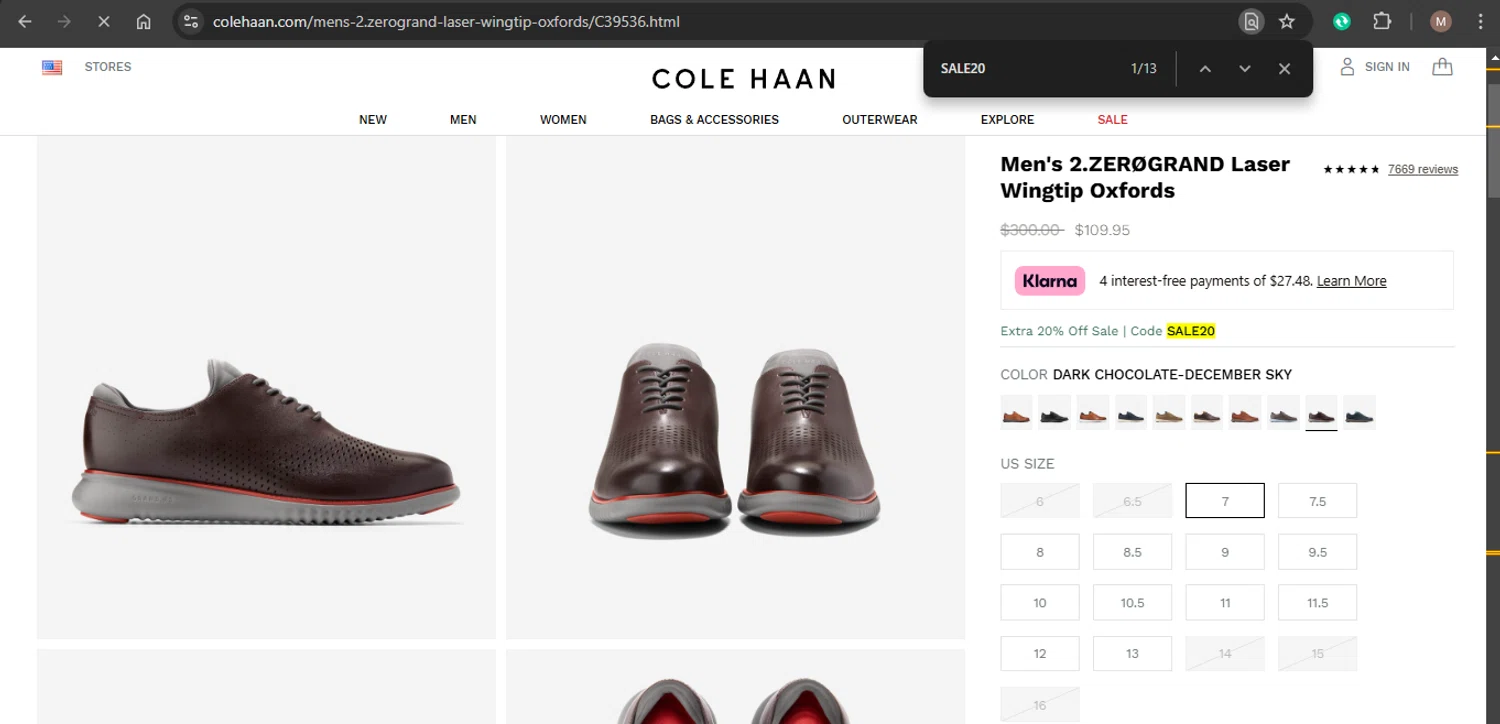 Cole Haan Promo Codes - 25% Off | January 2025