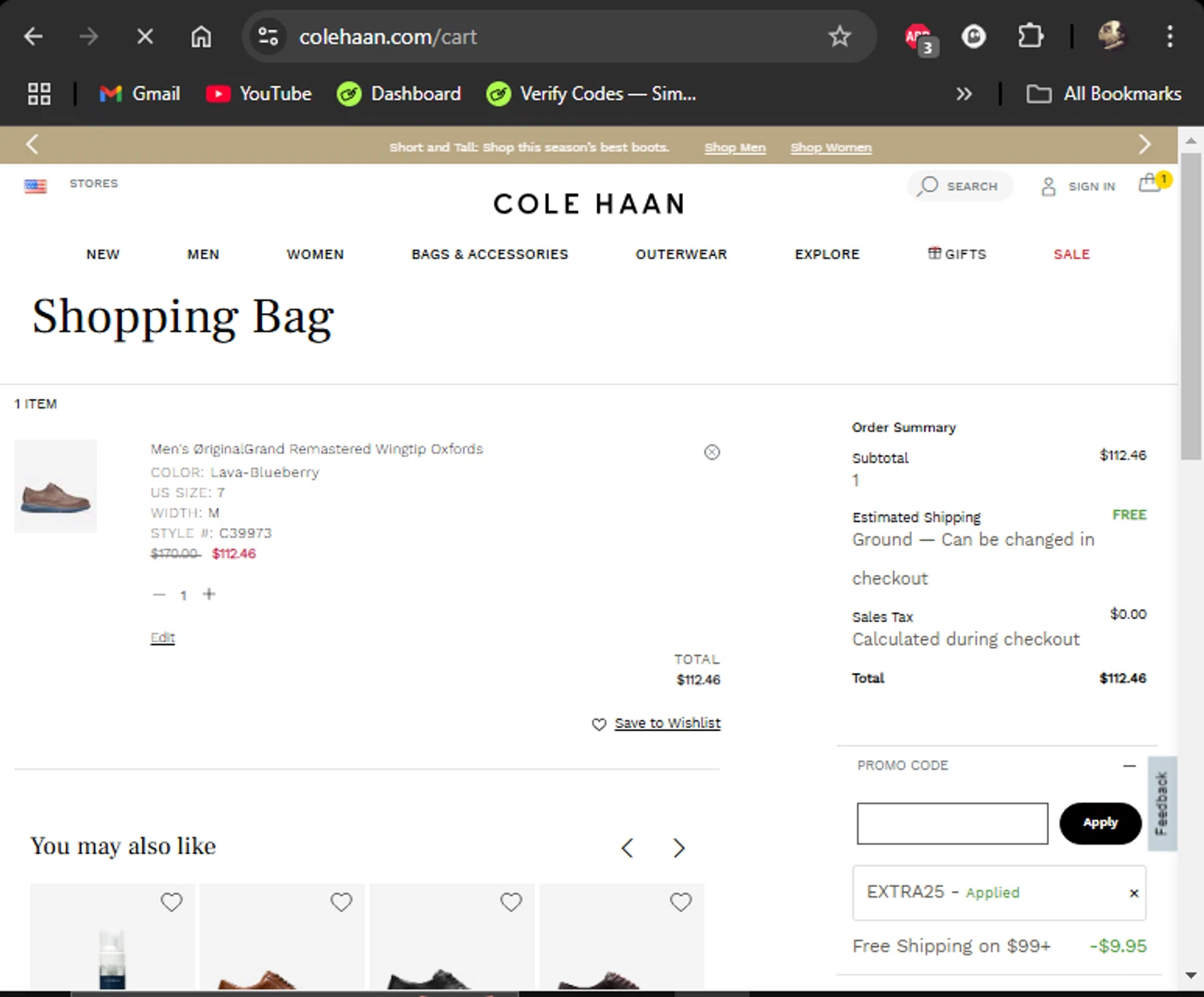 Cole Haan Promo Codes - 25% Off | January 2025