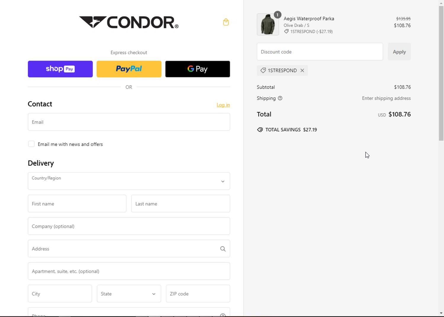 Condor Outdoor Promo Code (19 Verified) - 15% Off Jan 2025
