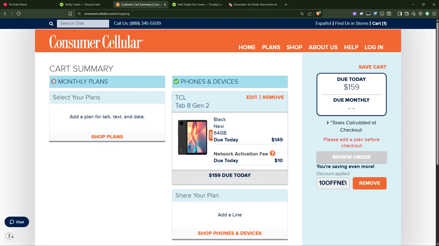 Consumer Cellular Promo Codes - 10% Off November