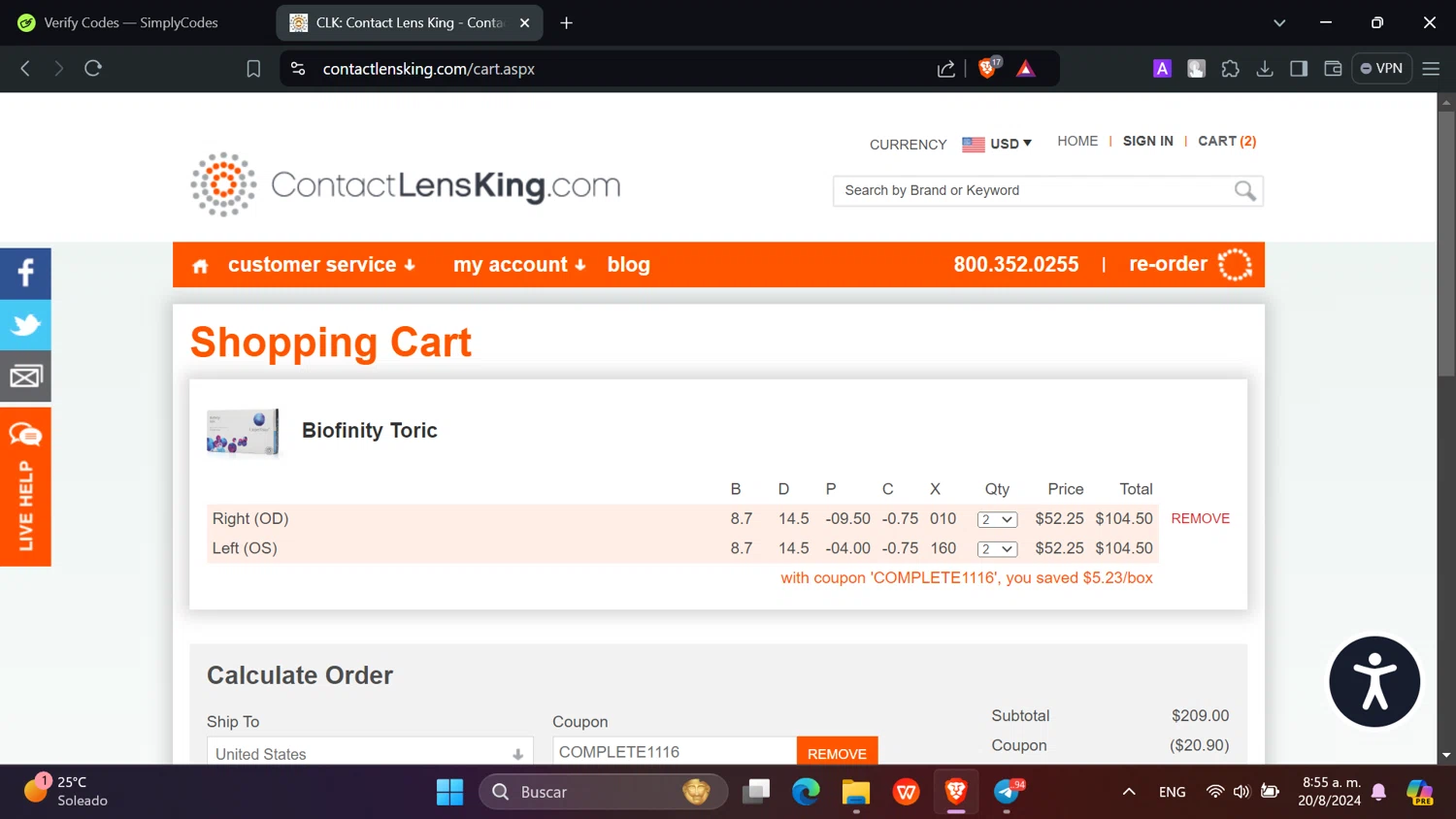 Contact Lens King Coupons - 10% Off | September 2024