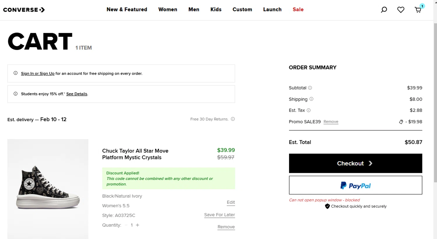 Free converse promo code store