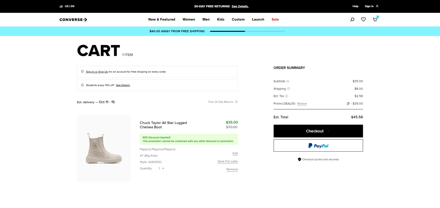 Converse Promo Codes - 50% Off | October 2024