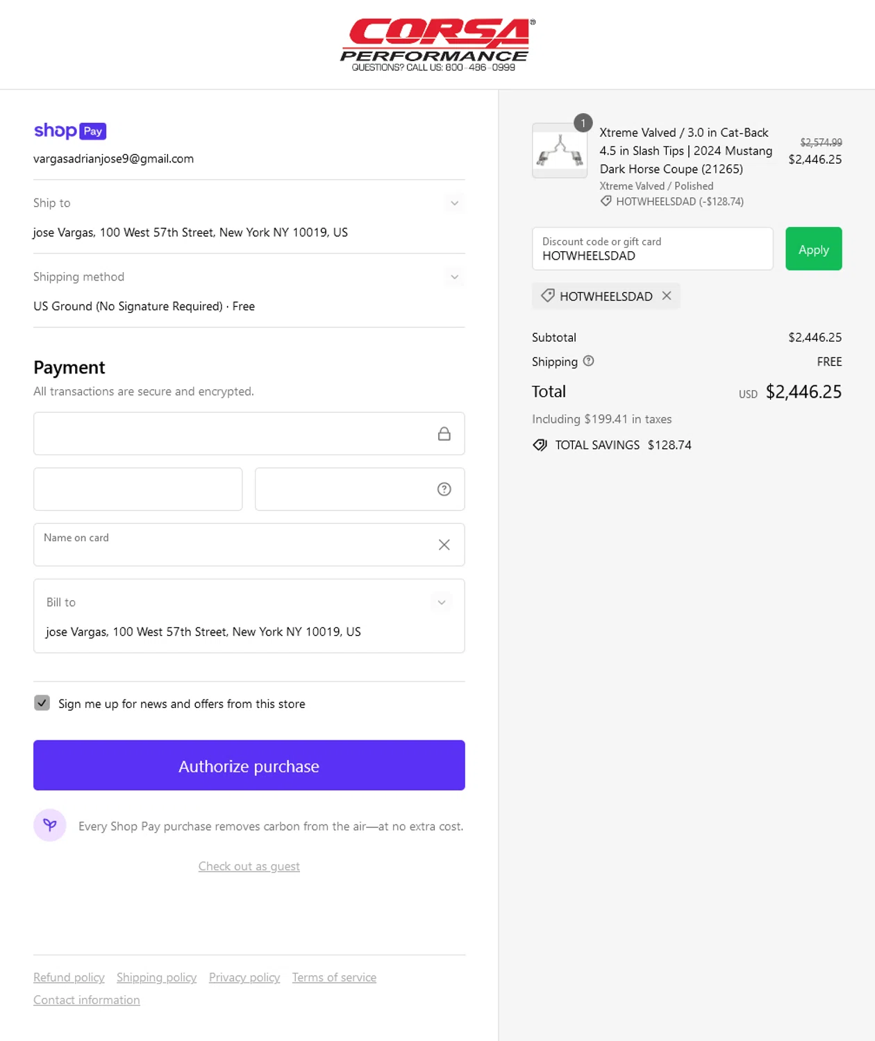 CORSA Performance Discount Codes - 5% Off | October 2024