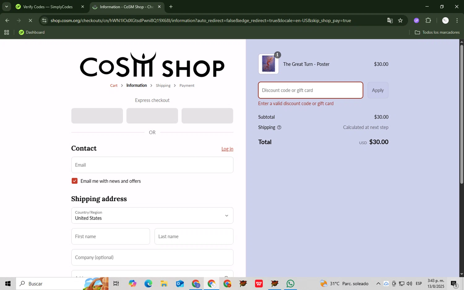 CoSM Shop Promo Codes (2 Verified) - 10% Off w/Code Oct 2025
