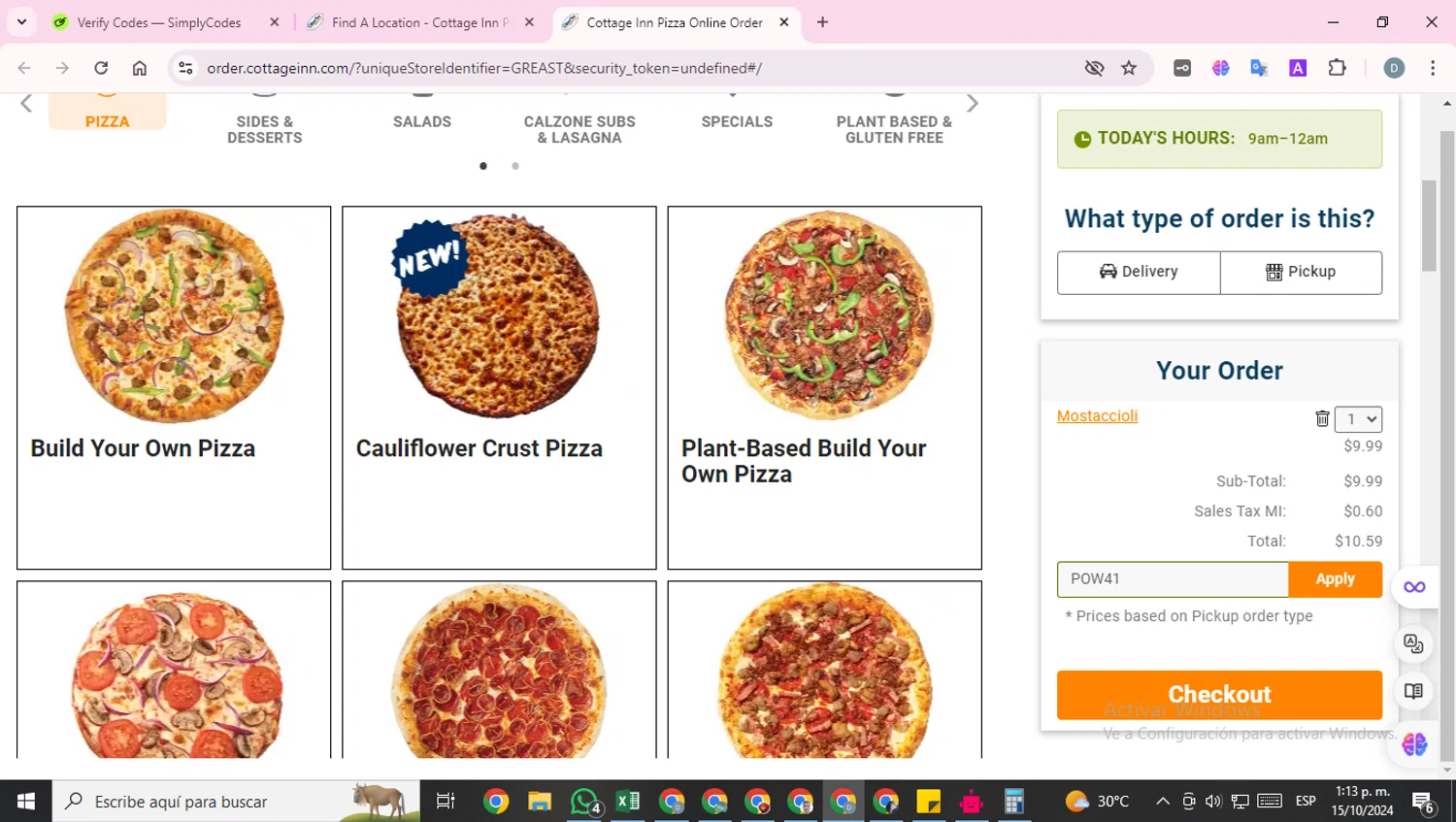 Cottage Inn Pizza Promo Codes - 10% Off Coupons Jan 2025