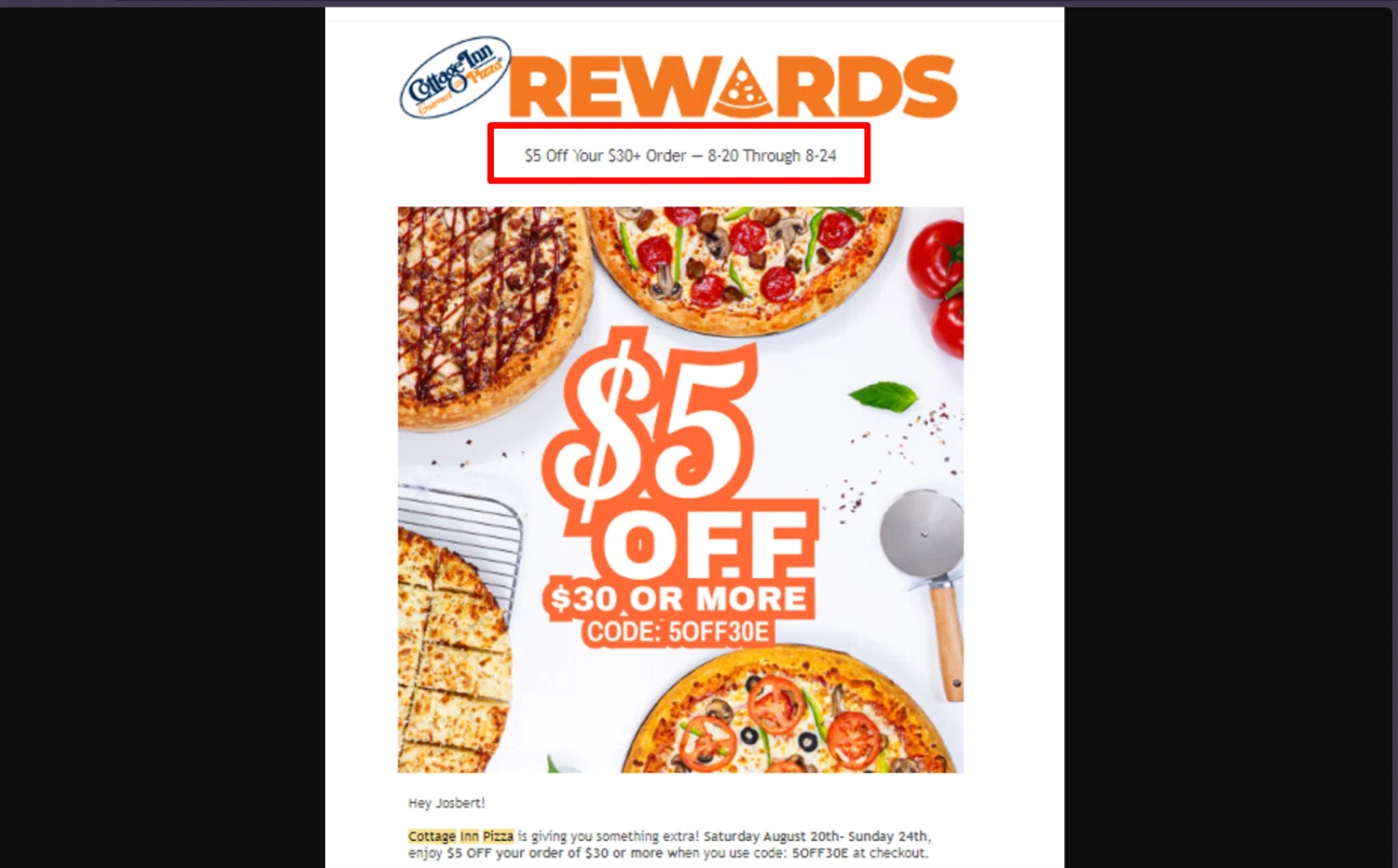 Cottage Inn Pizza Promo Codes (6 Verified) - $5 Off Sep 2025