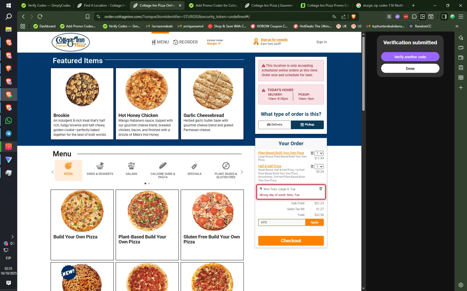 Cottage Inn Pizza Promo Code (5 Verified) - $10 Off Oct 2025