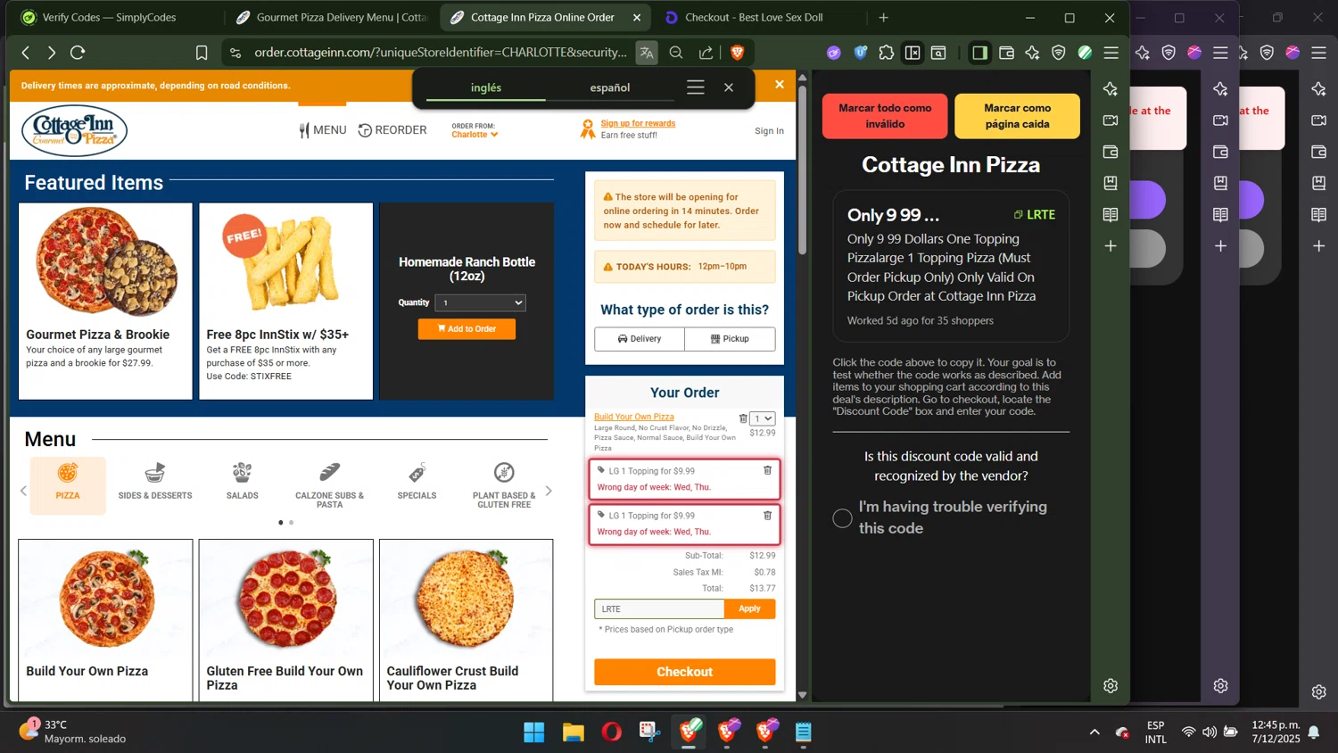 Cottage Inn Pizza Promo Code - 15% Off January 2026