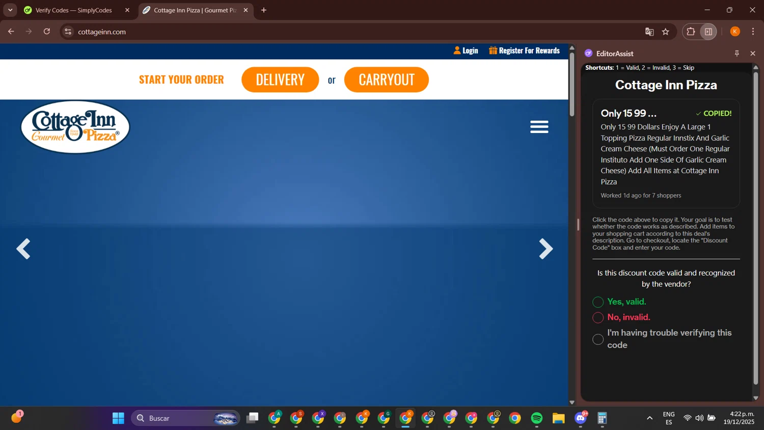 Cottage Inn Pizza Promo Code - 50% Off January 2026