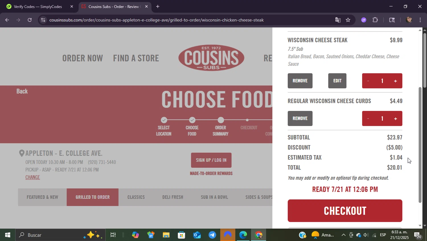 Cousins Subs Promo Codes - $5 Off (2 Verified) Feb 2026