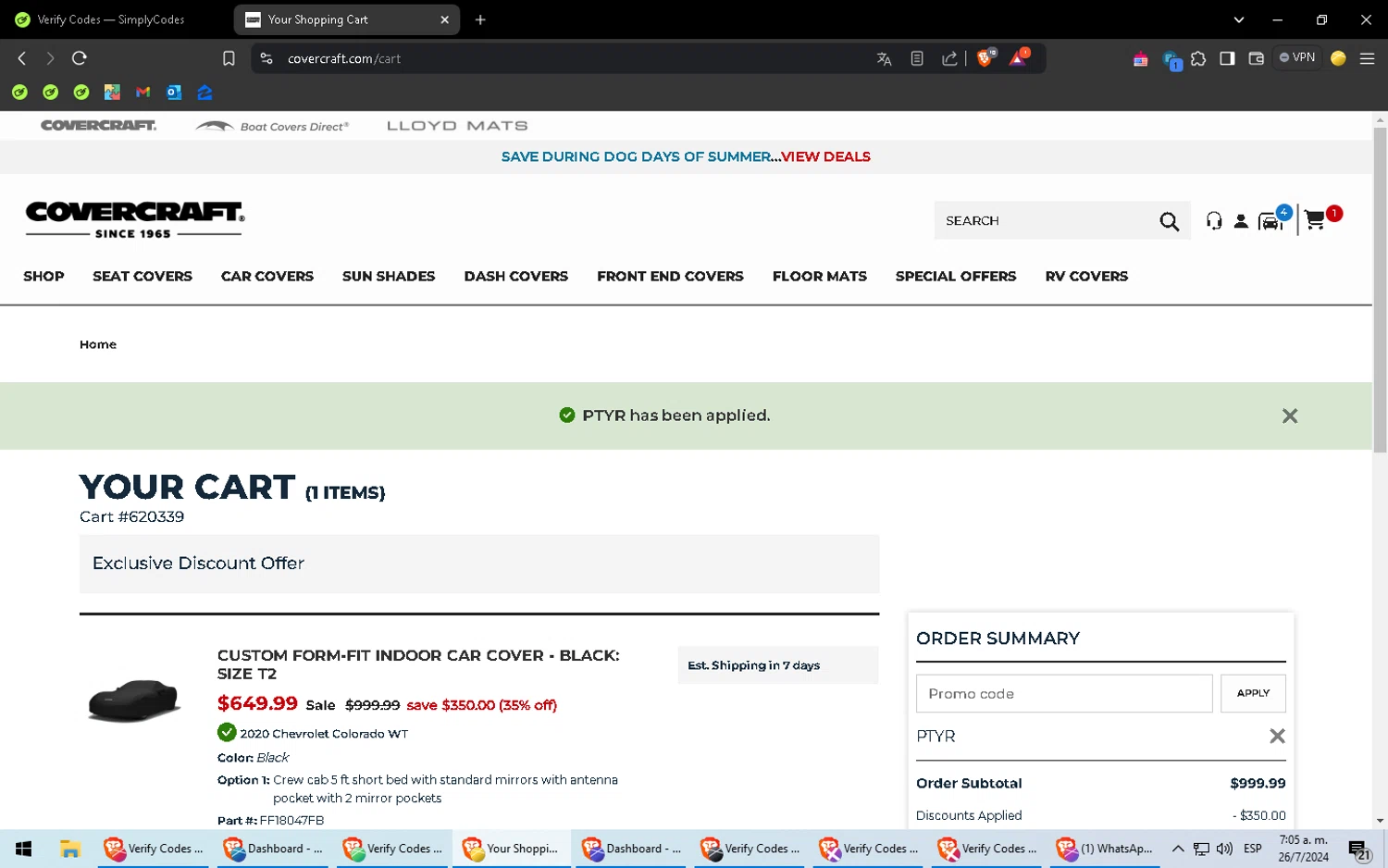 Covercraft Promo Codes - $10 Off Coupon Codes in August 2024 | SimplyCodes