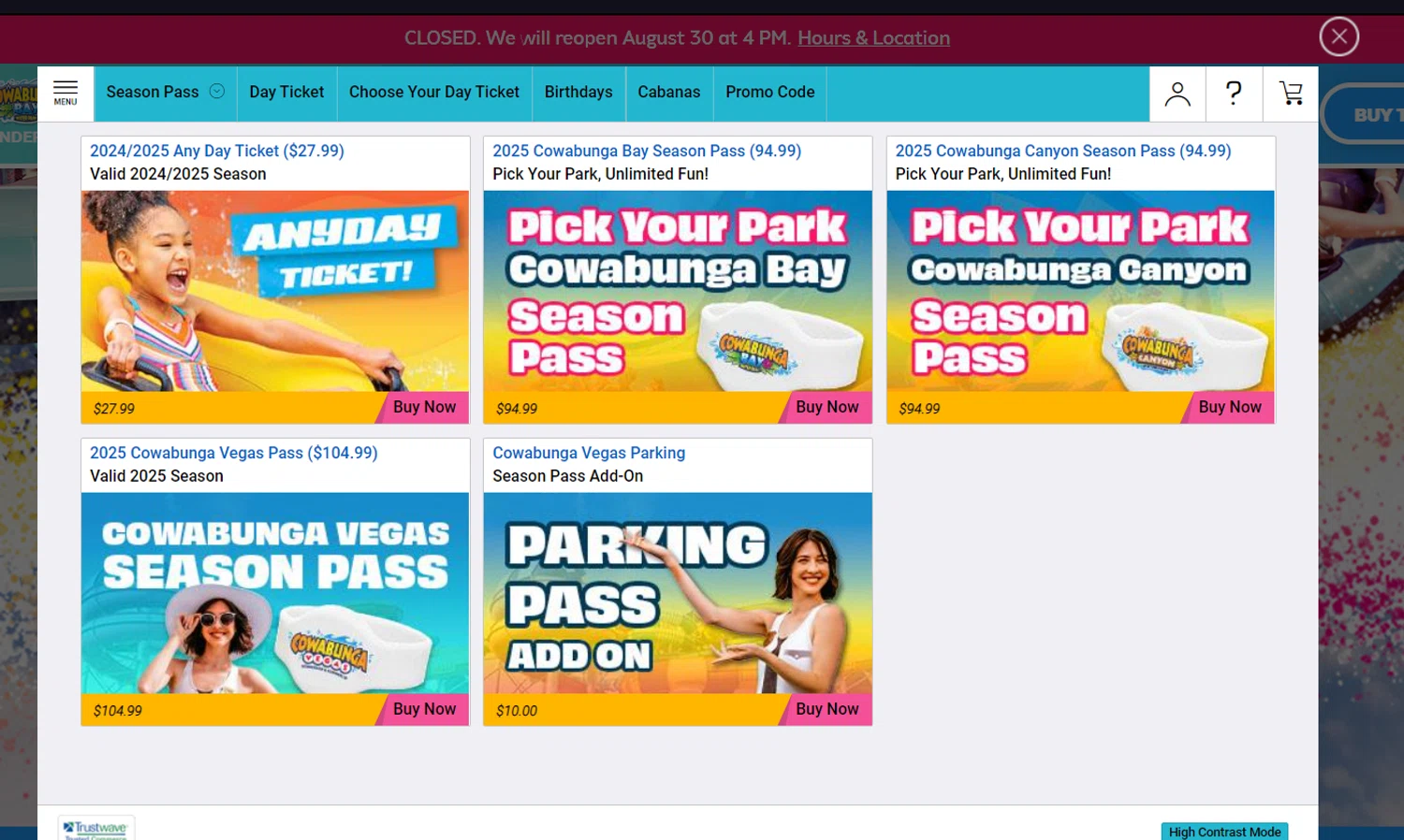 Cowabunga Bay Promo Codes - $30 Off | October 2024