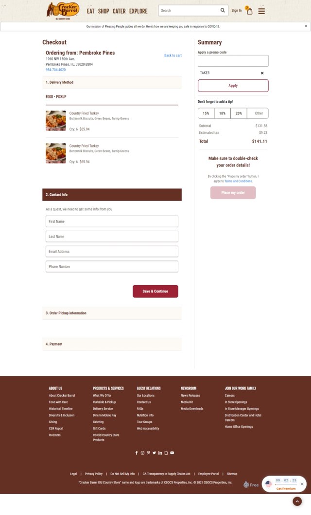 Cracker Barrel Promo Codes - 20% Off Coupons Sep 2025