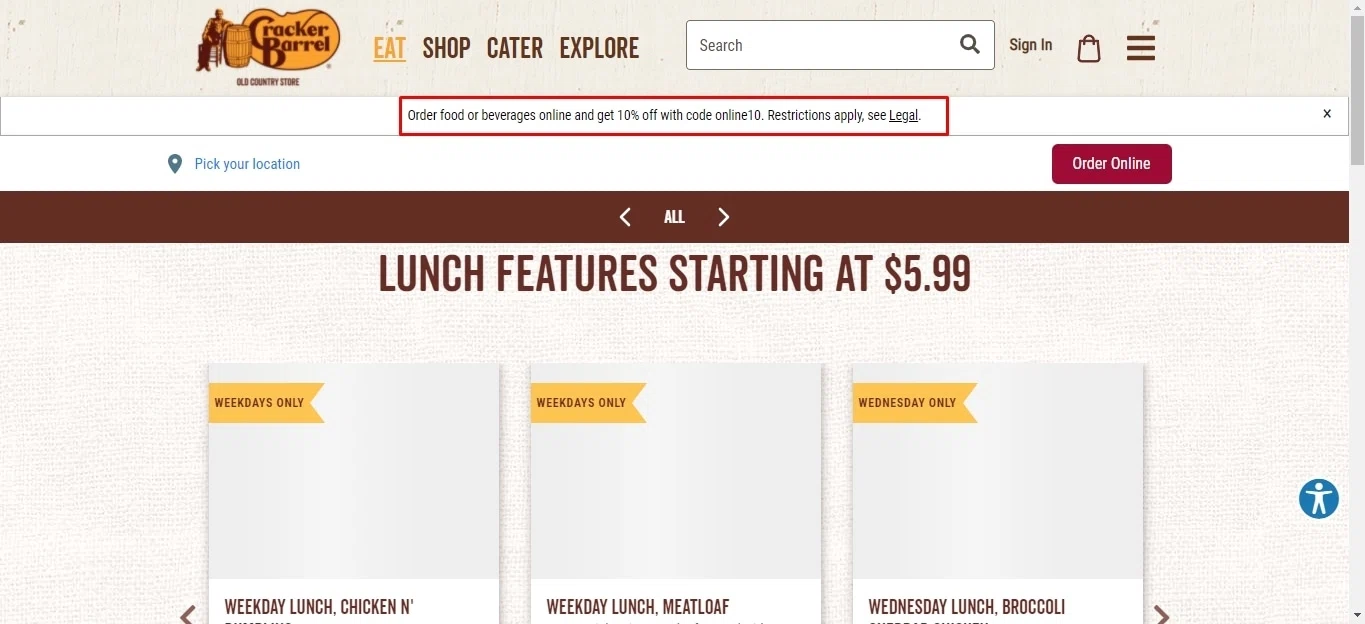 Cracker Barrel Promo Codes – 20% Off | August 2024