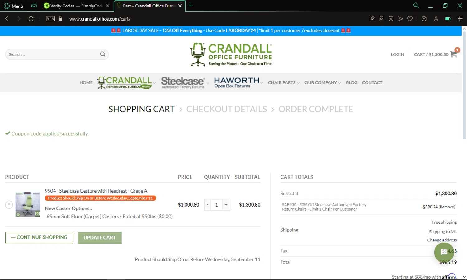 Crandall Office Furniture Promo Codes → 75% Off (Sitewide) in June
