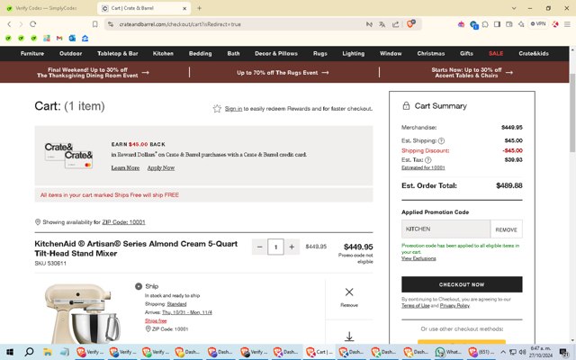 Crate & Barrel Promo Codes (1 Verified) - 20% Off Jul 2025