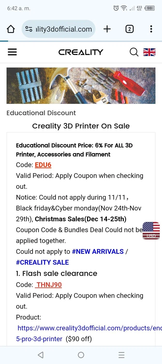 Creality3D Official Promo Codes - $10 Off | November 2024