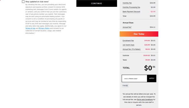 Crunch Promo Codes - up to 10% Off | October 2024