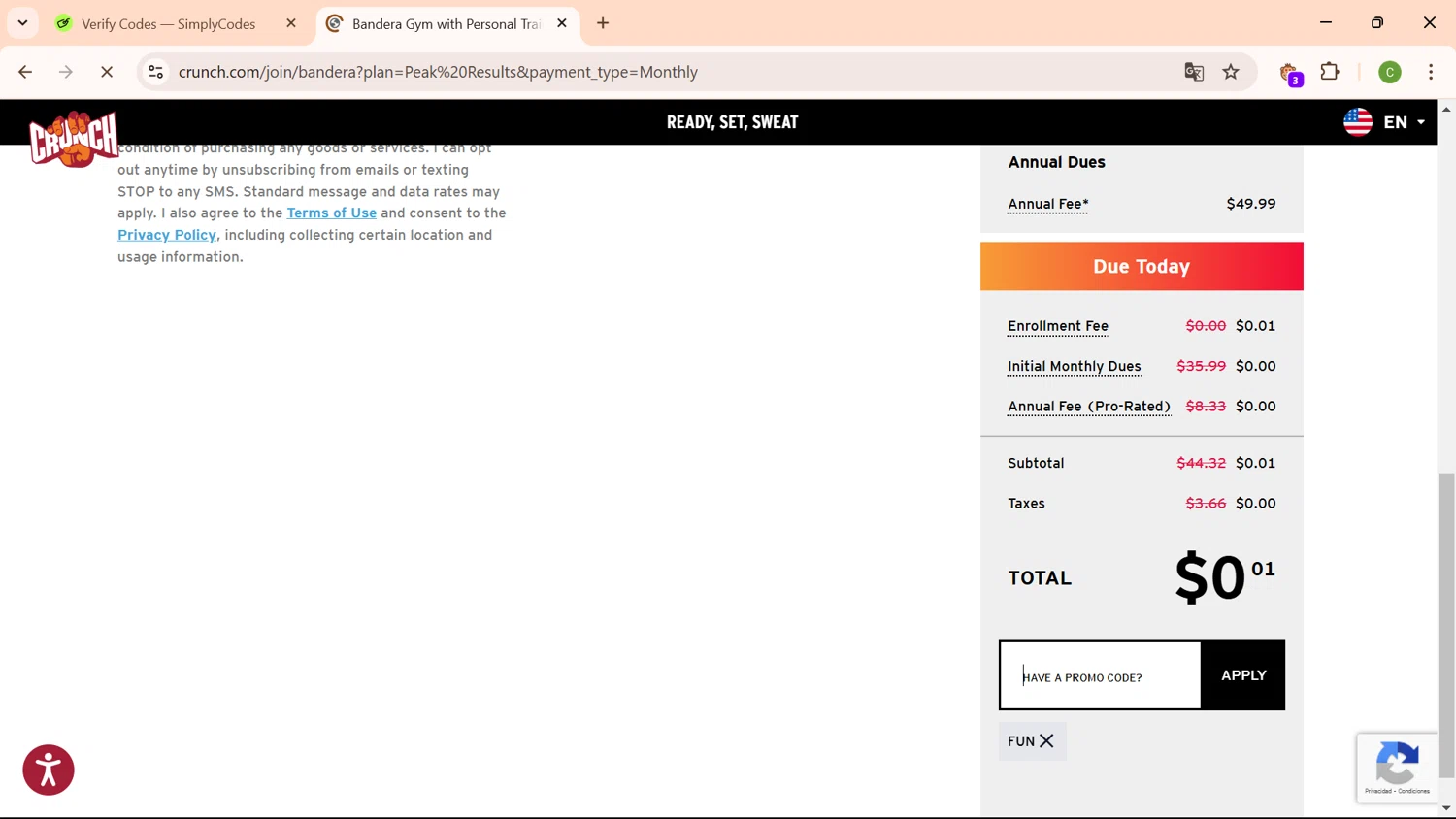 Crunch Promo Codes - 10% Off | December 2024