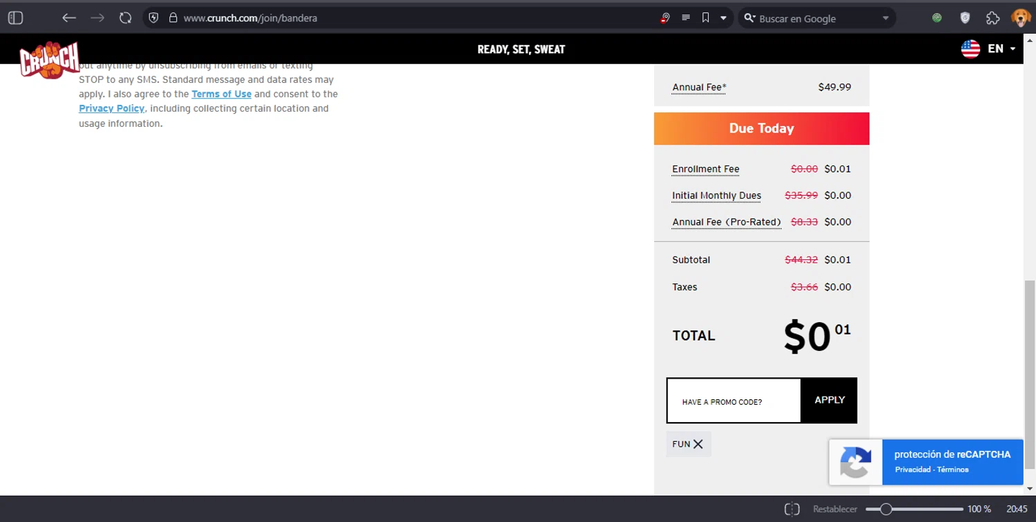 Crunch Promo Codes - $1 Off | December 2024