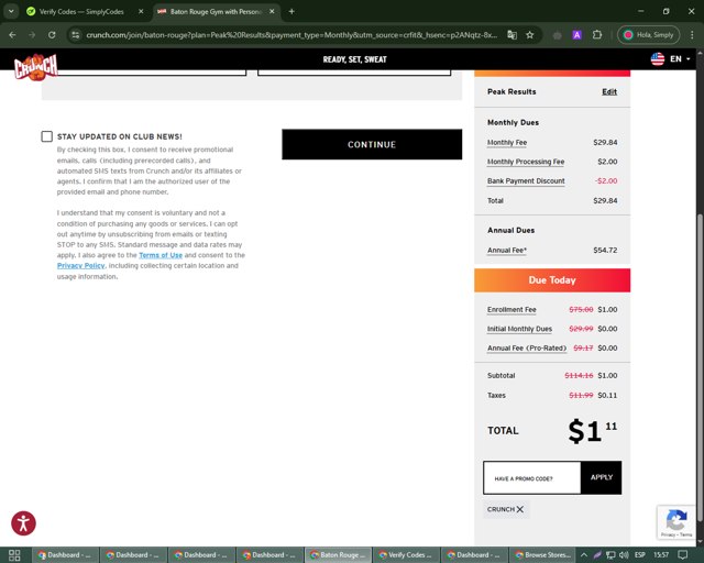 Crunch Promo Codes (5 Verified) - 25% Off w/Code Apr 2025
